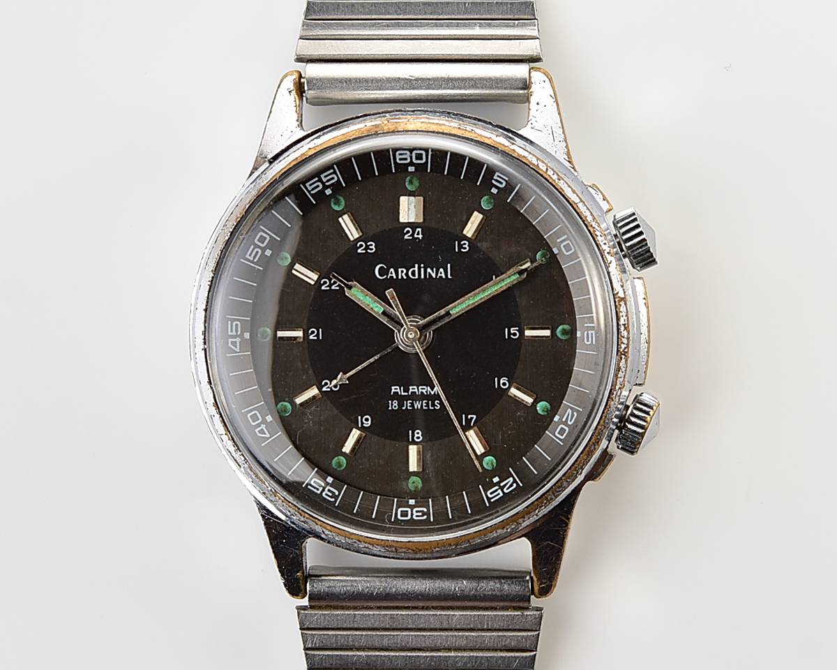Cardinal (POLJOT export version) mechanical watch with alarm clock ...