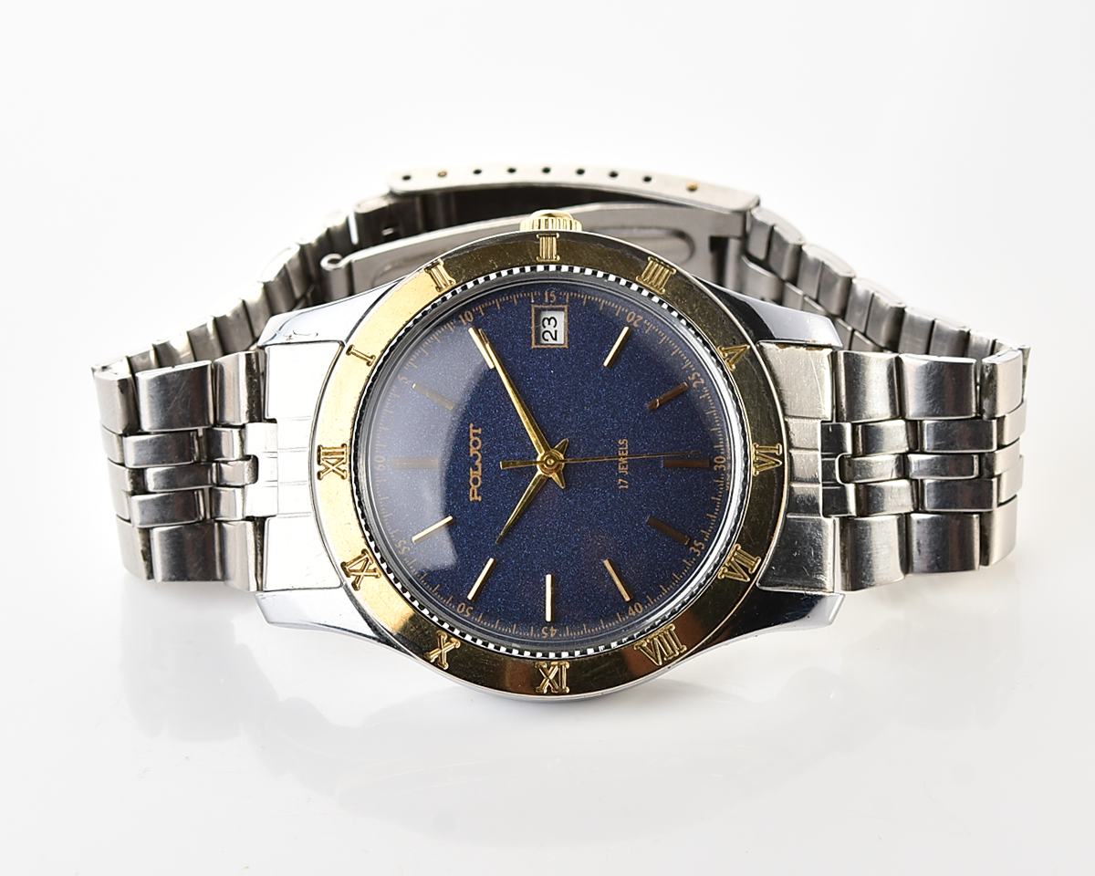 Large POLJOT mechanical wrist watch - SovietWatchStore.com
